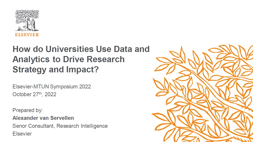 The event is a collaboration between MTUN Universities and Elsevier ...