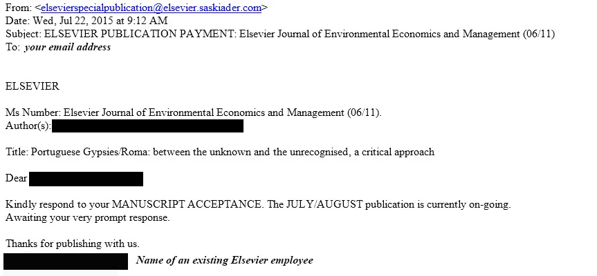 Beware of fraudulent emails requesting payment