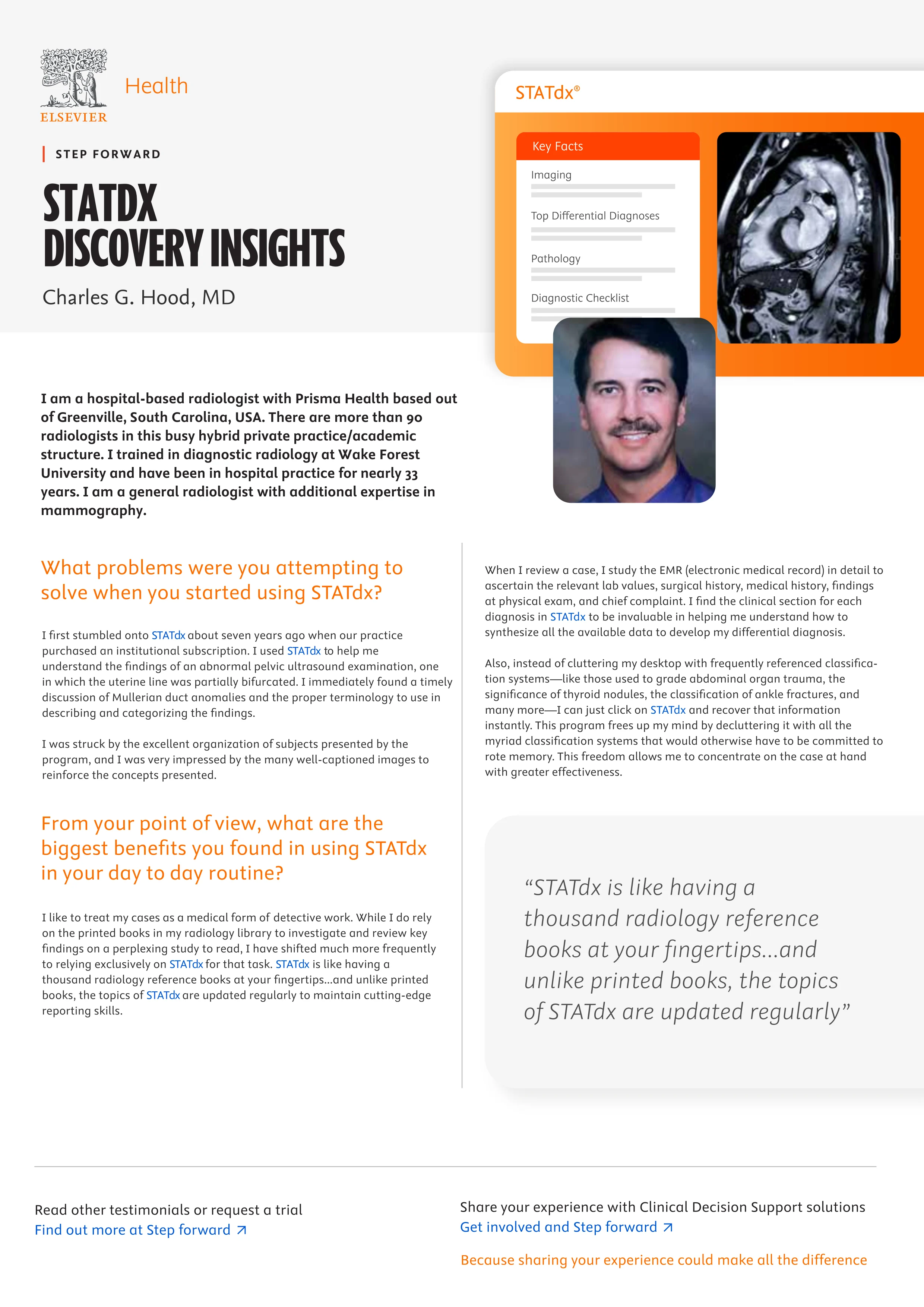 Charles G. Hood, Radiologist at Prisma Health (USA)