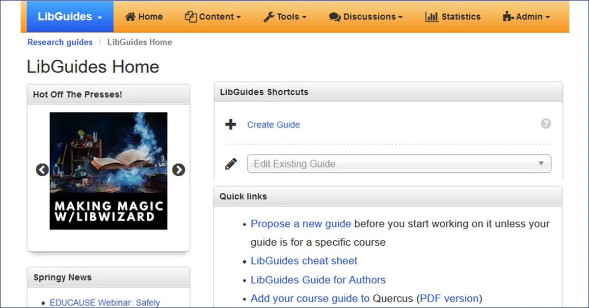 Content strategies for organized and manageable LibGuides