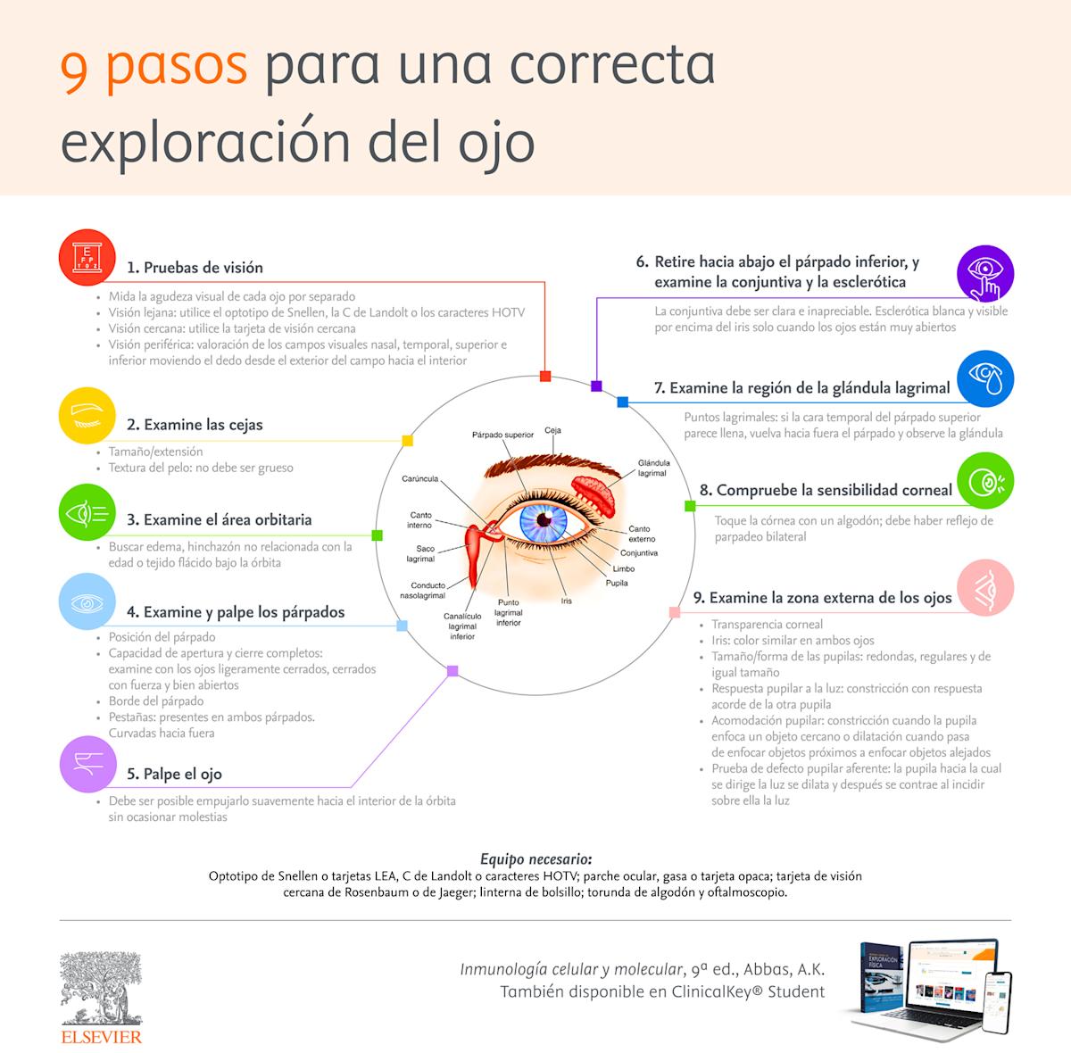 9 pasos para una correcta exploración del ojo