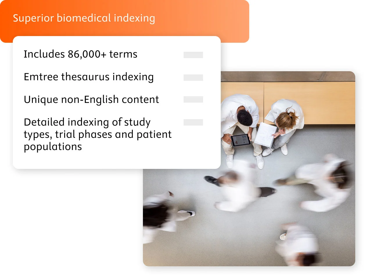 Embase is the medical research database for high-quality, comprehensive ...