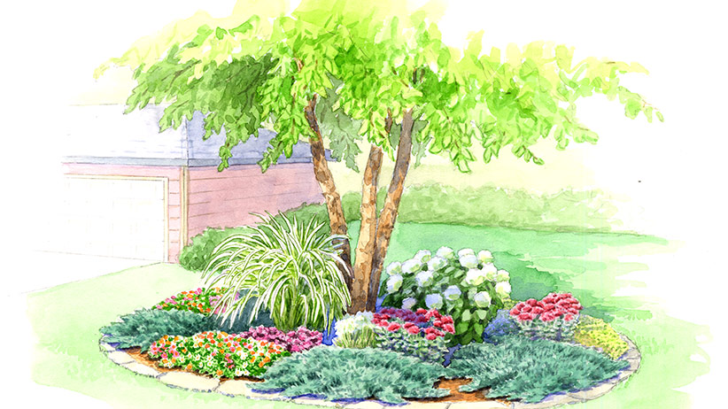 Attractive and colorful tree bed | Garden Gate