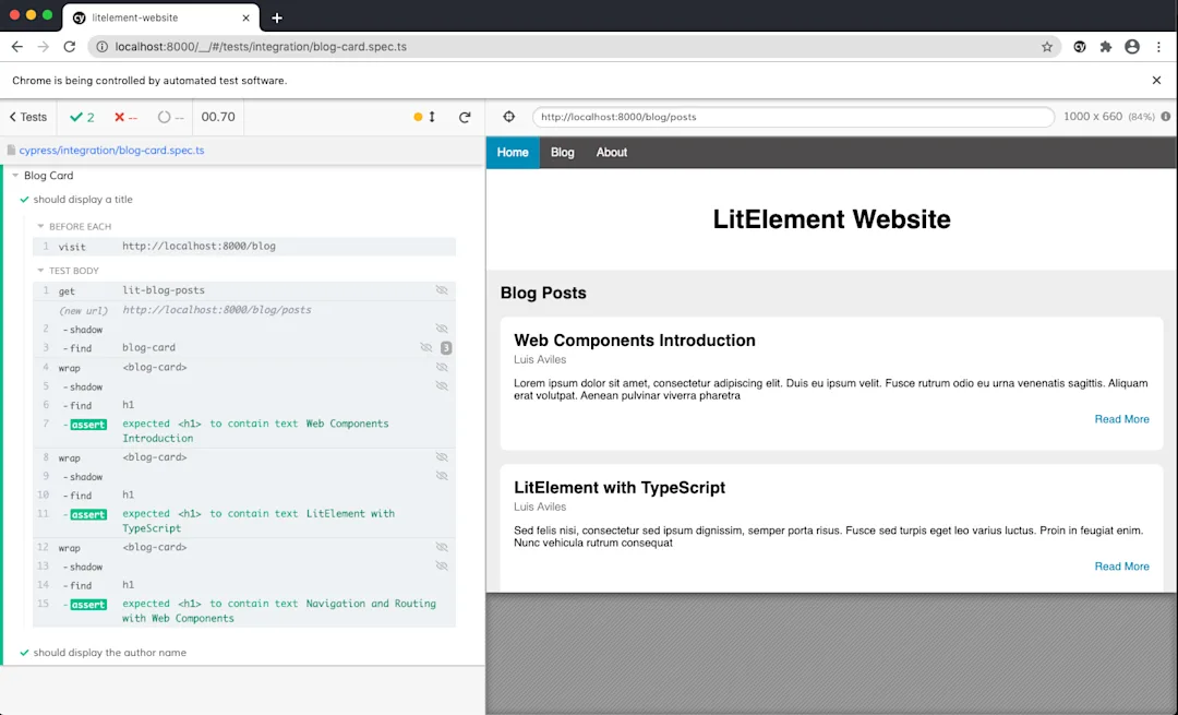 Testing Web Components with Cypress and TypeScript - This Dot Labs