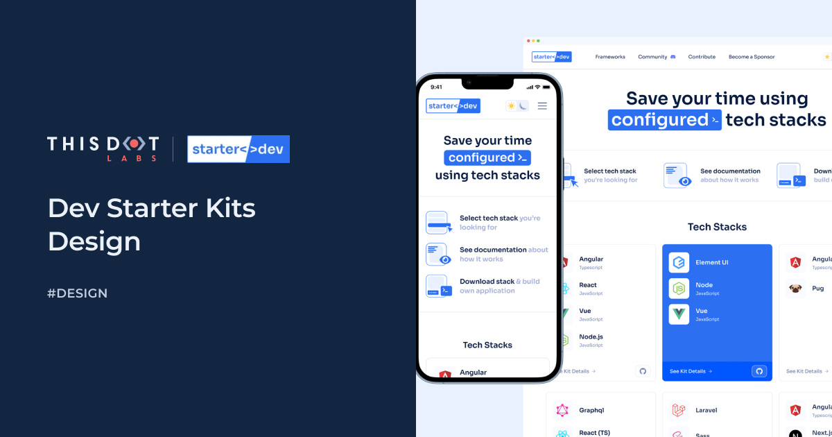 Dev Starter Kits Design - This Dot Labs