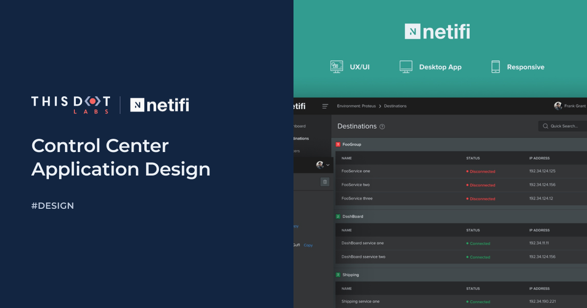 Control Center Application Design - This Dot Labs