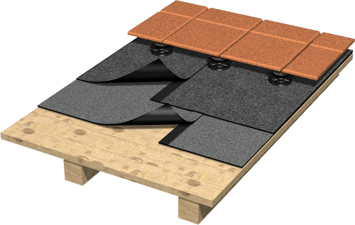 26a) Terasa na podložkách s asf.povlakovou hydroizoláciou bez tepelnej ...