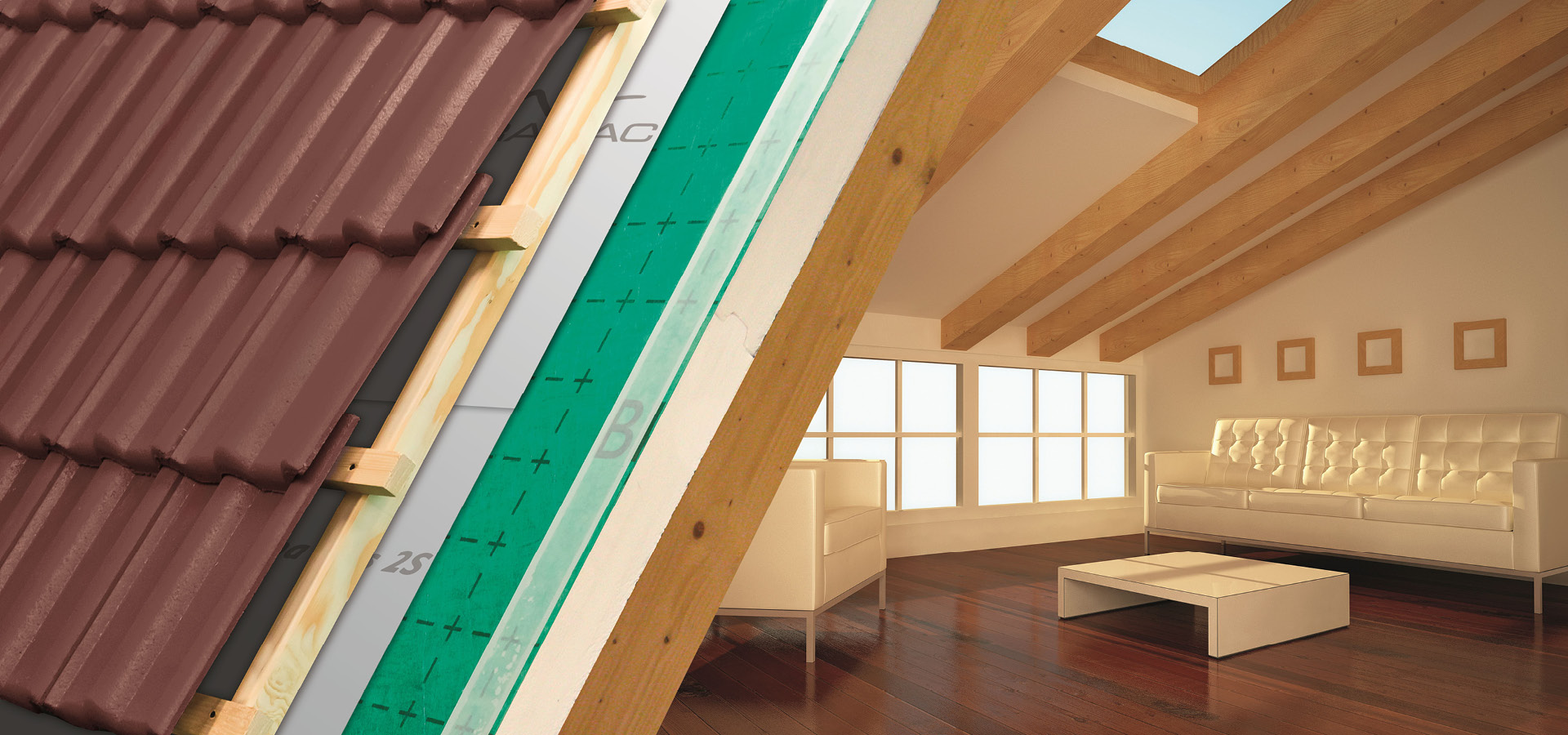 Otevřený krov jako designový prvek interiéru | BRAMAC