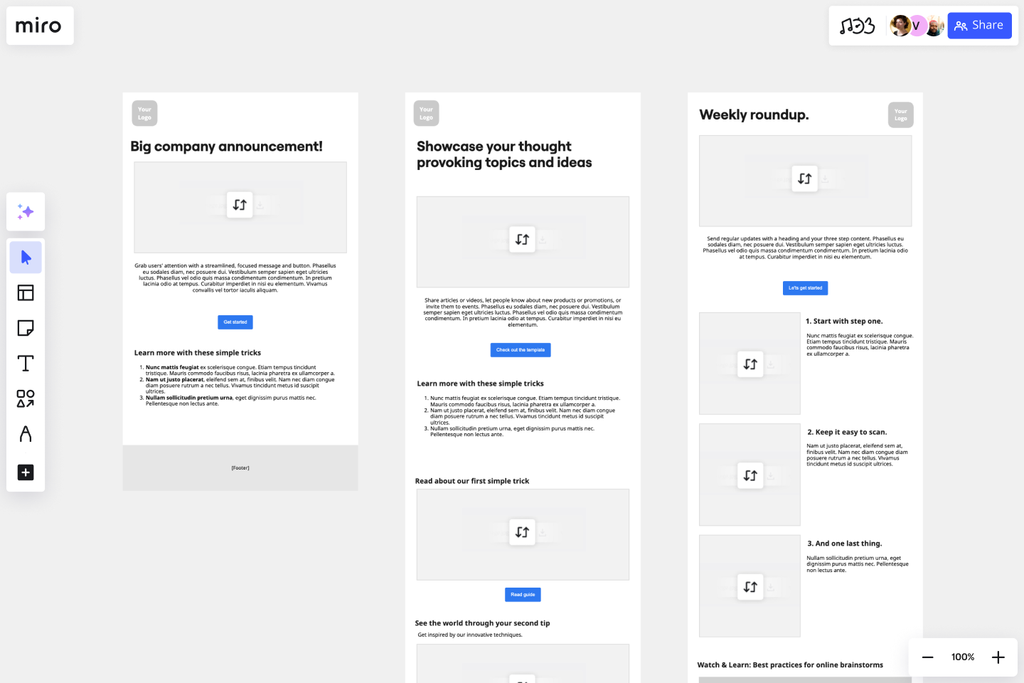 FREE Newsletter Template & Example for Teams | Miro 2025