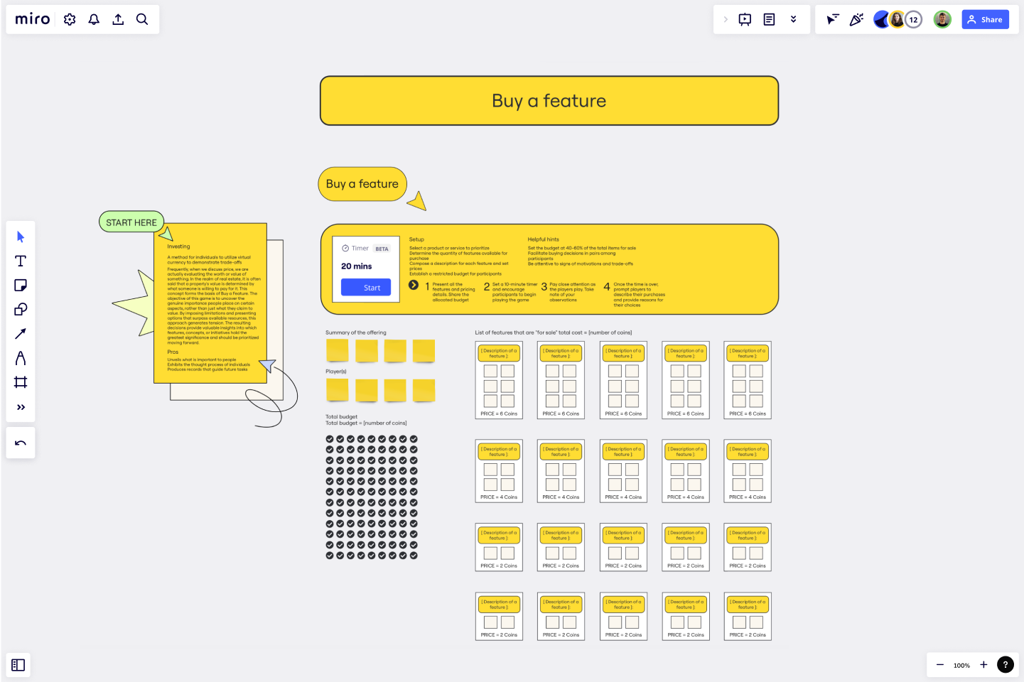 FREE Buy a Feature Template | Miro 2025