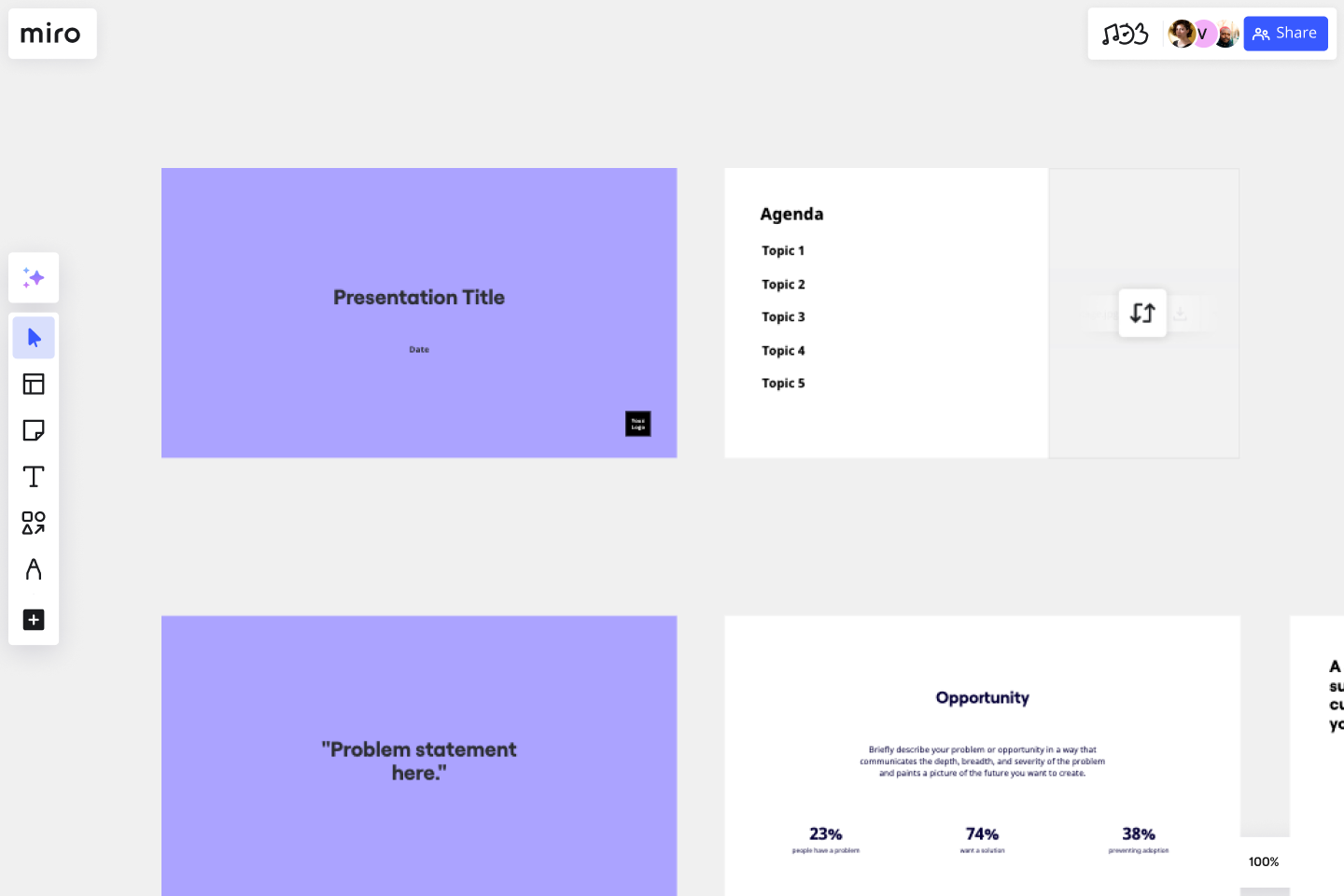 Modèle de présentation de projet GRATUIT | Miro