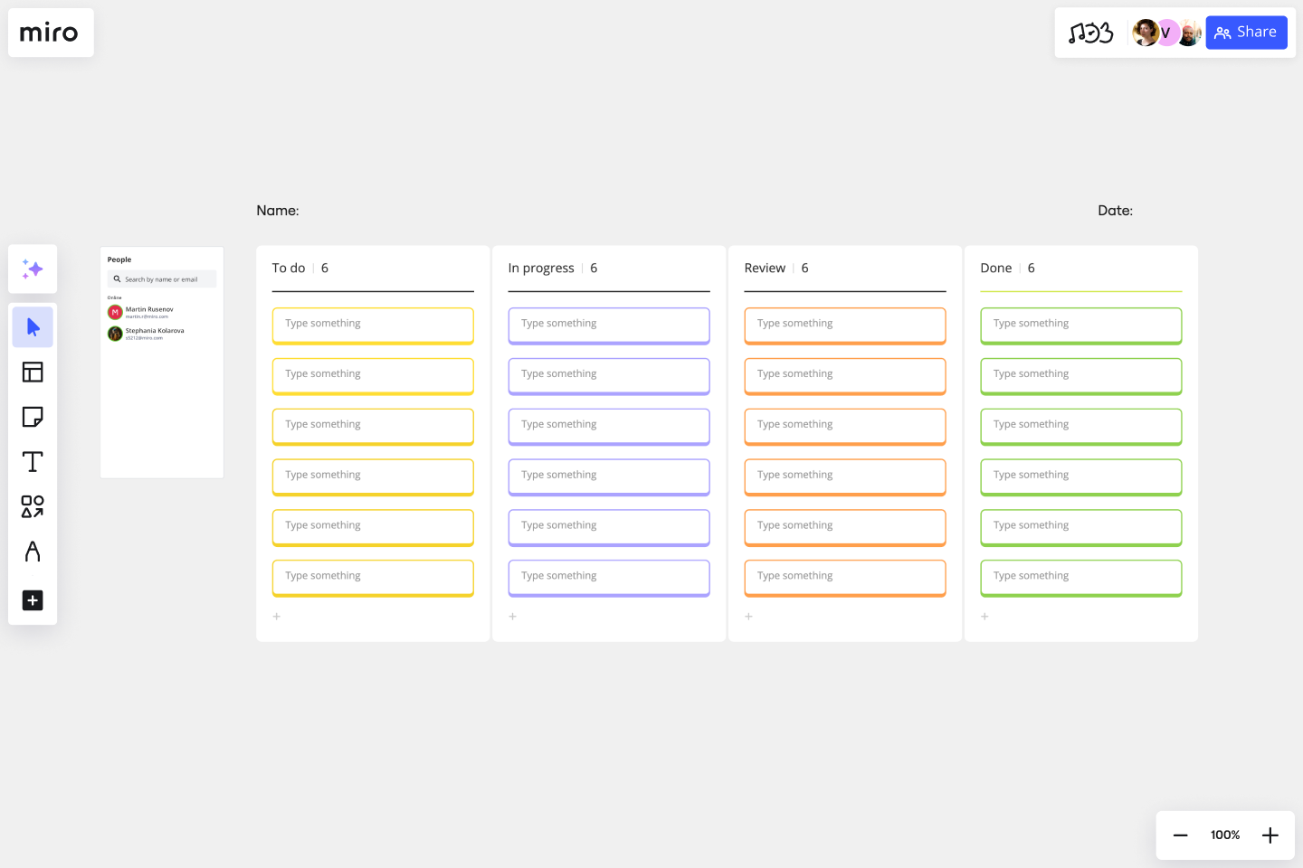 Plantilla GRATUITA de Checklist | Miro 2025