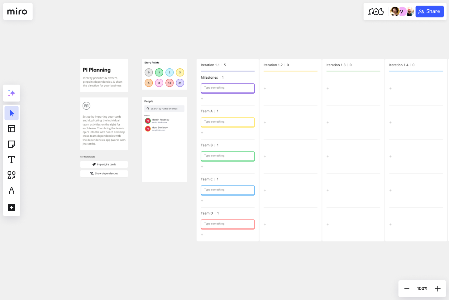 Simple PI Planning for Teams | Miro