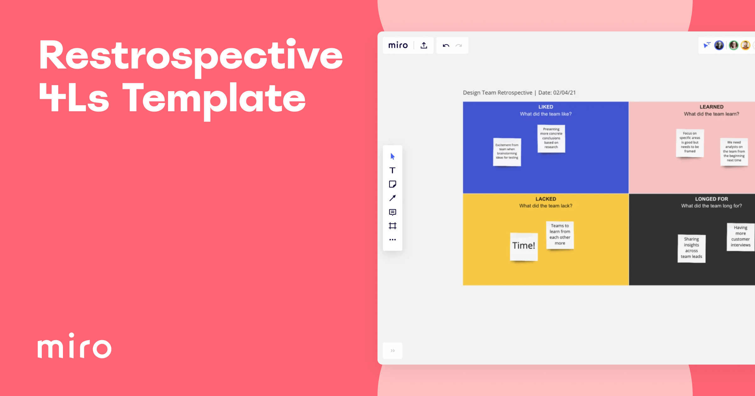 Modèle de Rétrospective des 4 L GRATUIT | Miro 2025