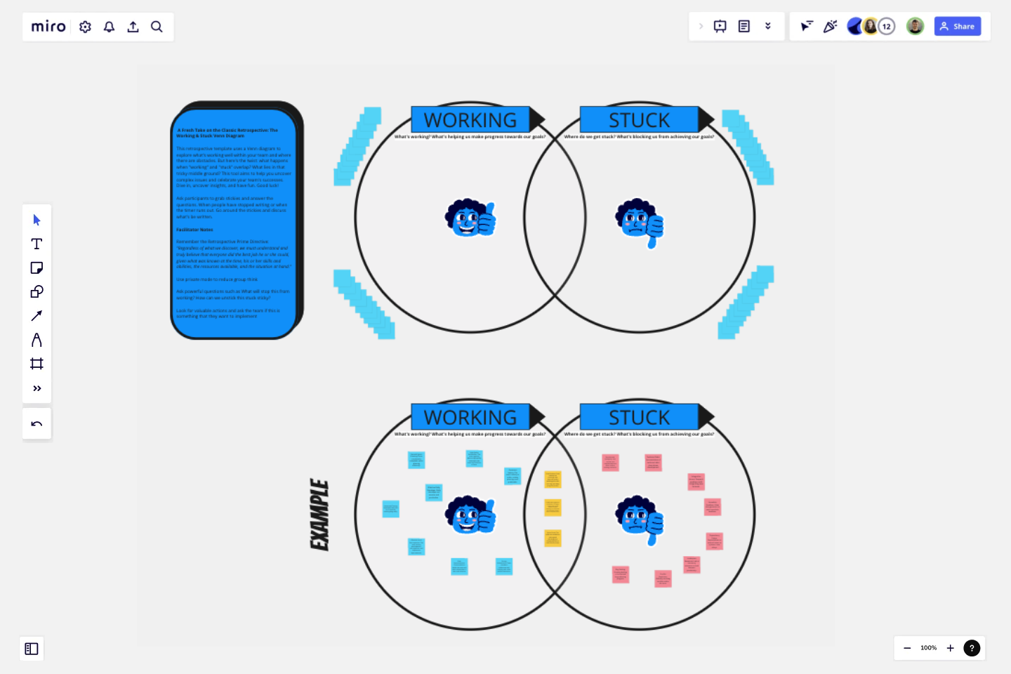 FREE The Working & Stuck Venn Diagram Template | Miro