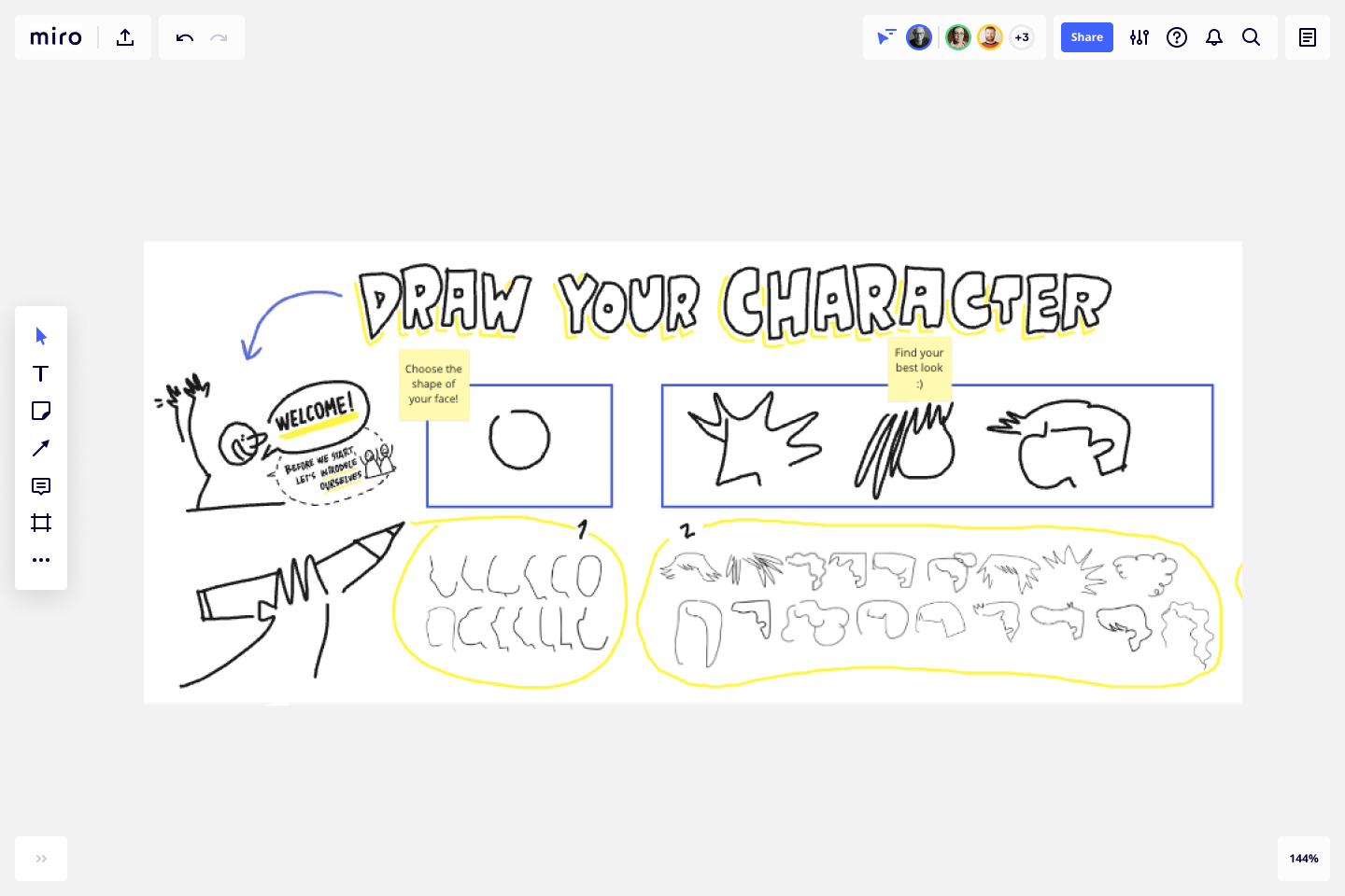 FREE Character Drawing Template | Miro 2025