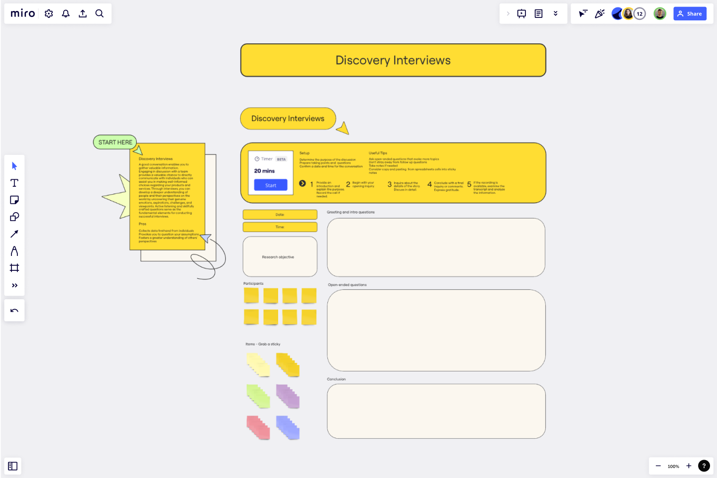 FREE Discovery Interviews Template | Miro 2025