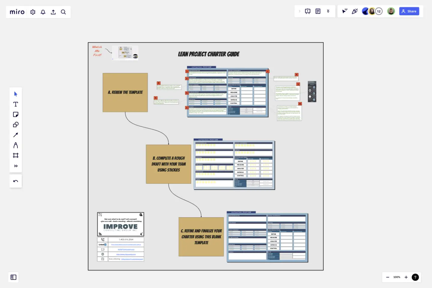 FREE Lean Project Charter Template | Miro 2025