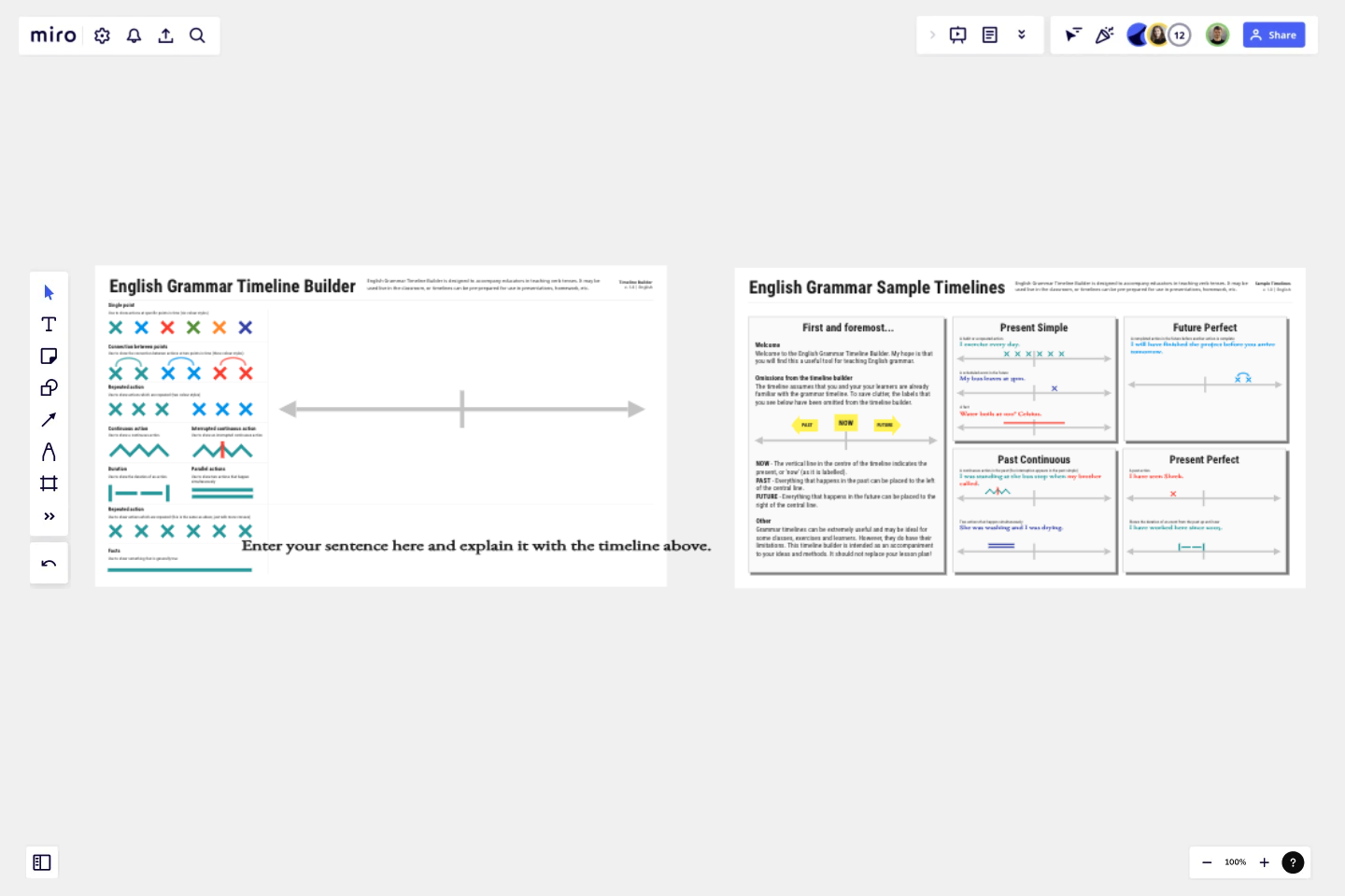 FREE English Grammar Timeline Builder Template | Miro 2026