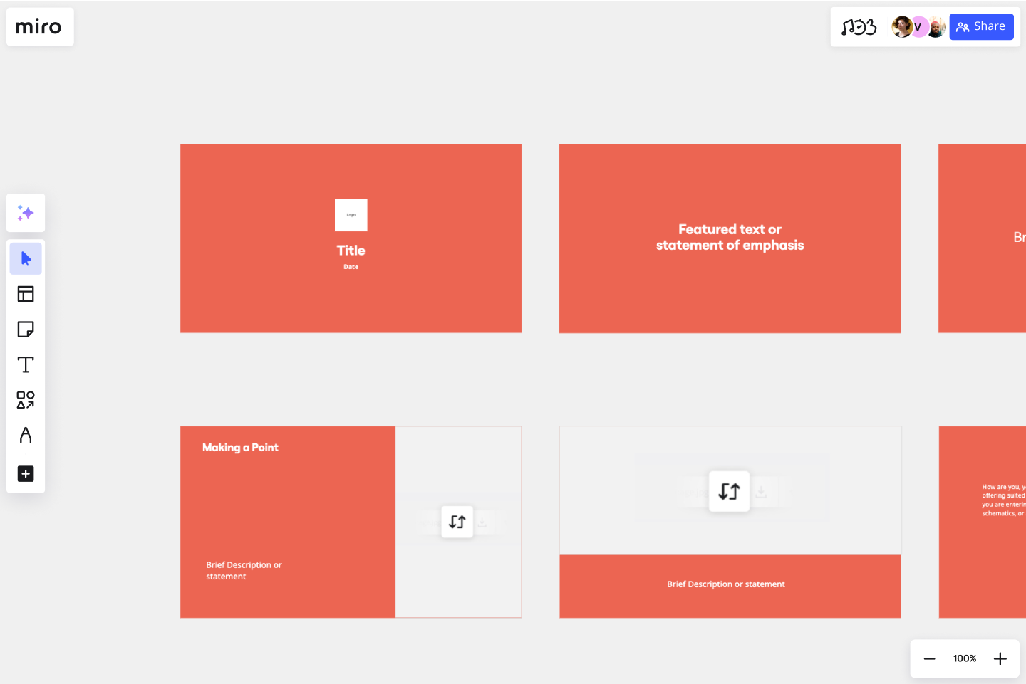 FREE Simple Presentation Template for Speakers | Miro 2026