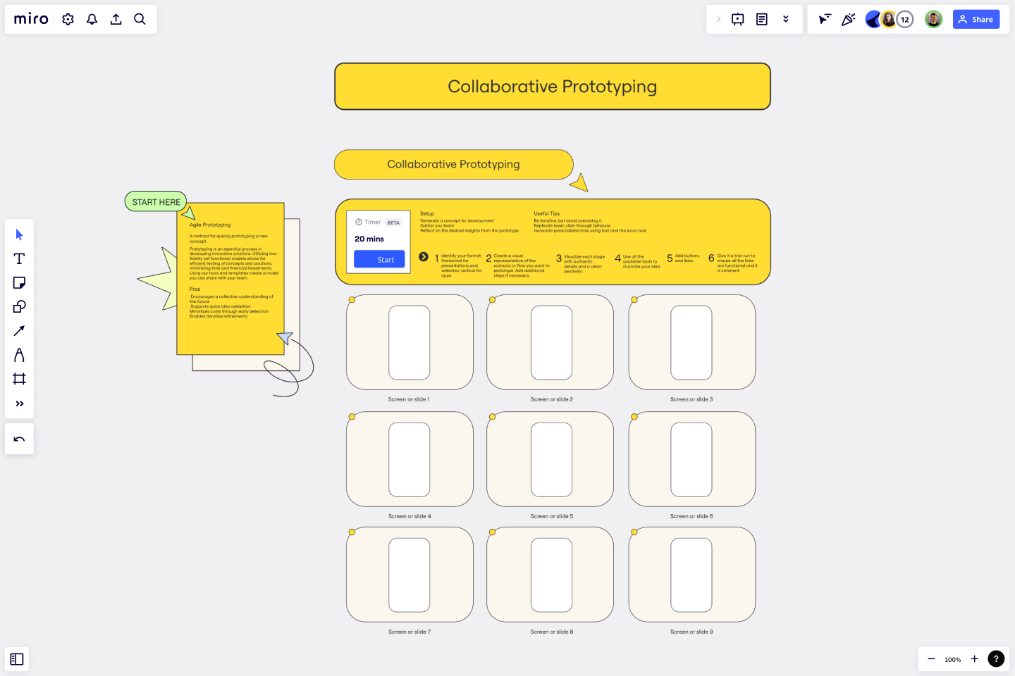 FREE Collaborative Prototyping Template | Miro 2025