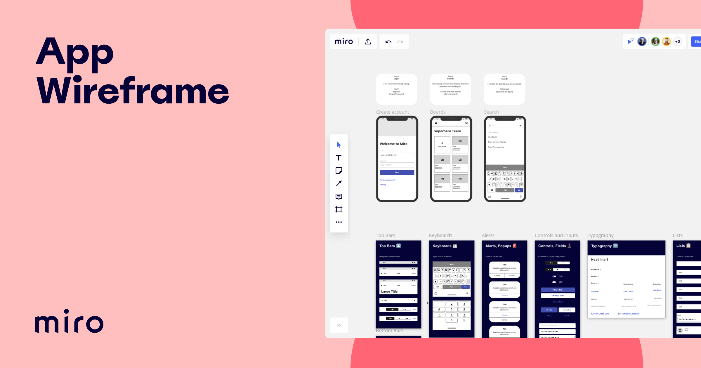 App Wireframe Template | Miro