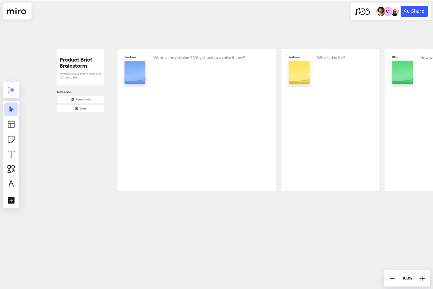 FREE Product Brief Brainstorm Template | Miro 2025