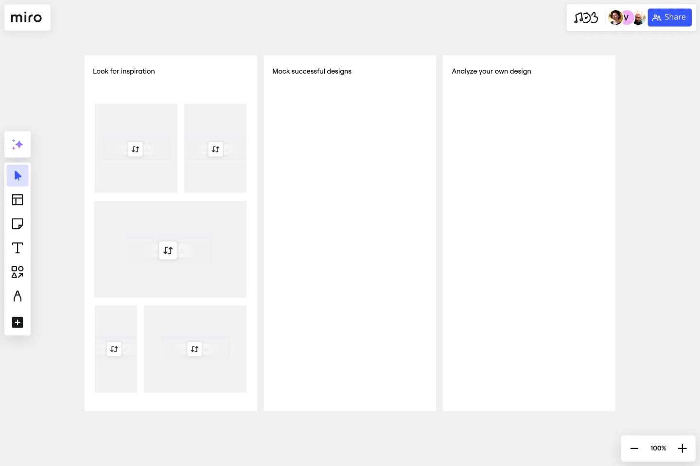 FREE Look, Mock, Analyze Planning Template for Teams | Miro 2026