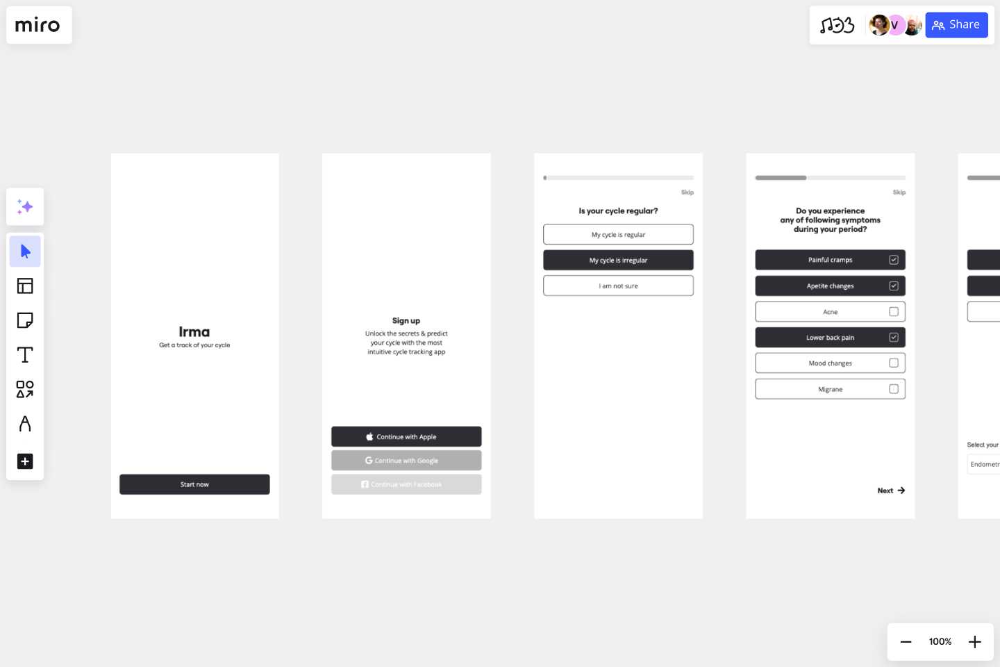 FREE Tracking App Wireframe Template | Miro