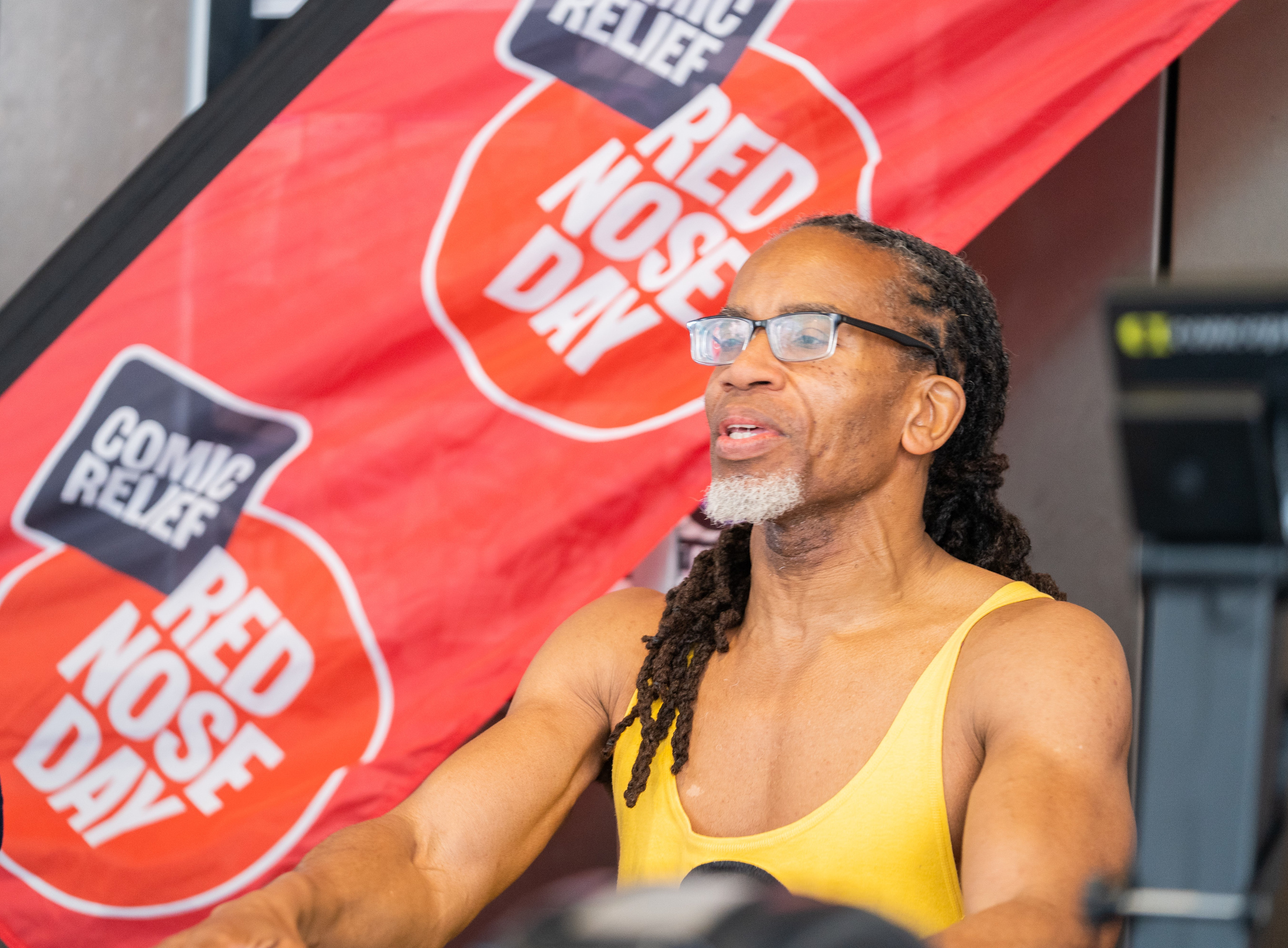 Ex-Gladiator champ attempts to break a record for Red Nose Day | Comic ...