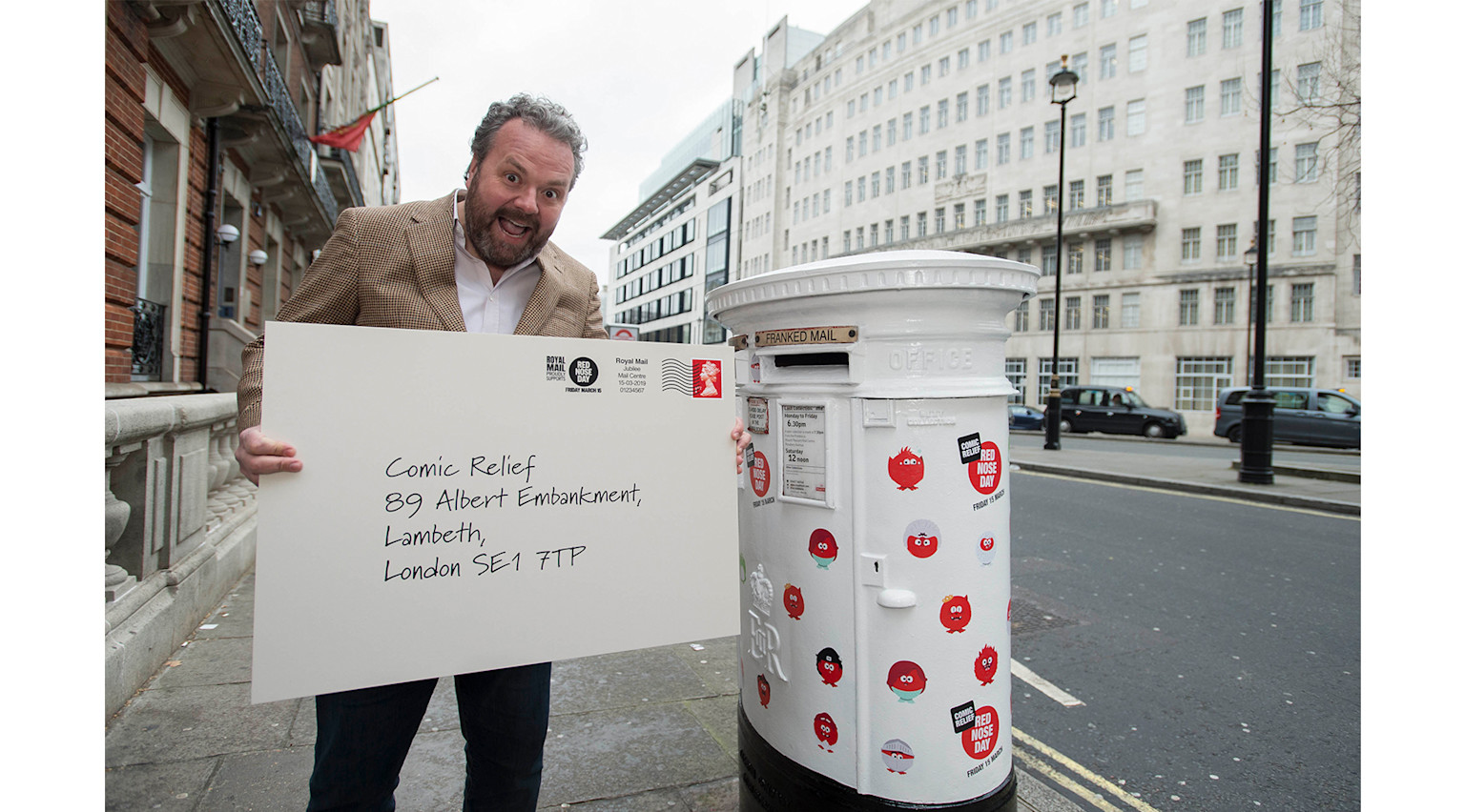 Laughing postbox delivers jokes for Red Nose Day | Comic Relief