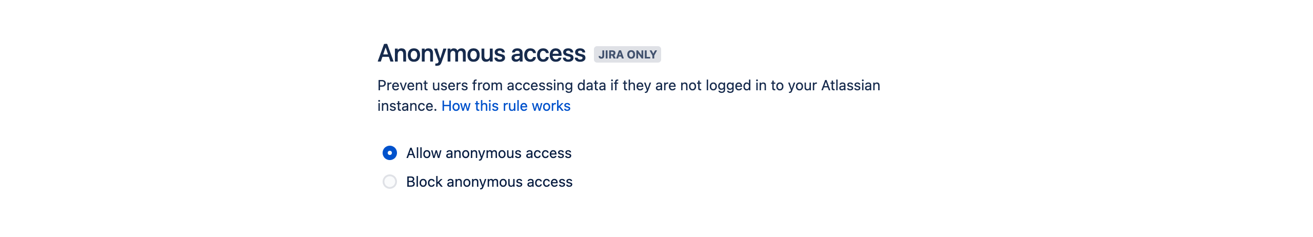 Prevent anonymous access | Atlassian Support