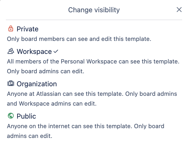 Creating template boards | Trello | Atlassian Support