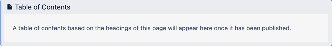 Insert the table of contents macro | Confluence Cloud | Atlassian Support