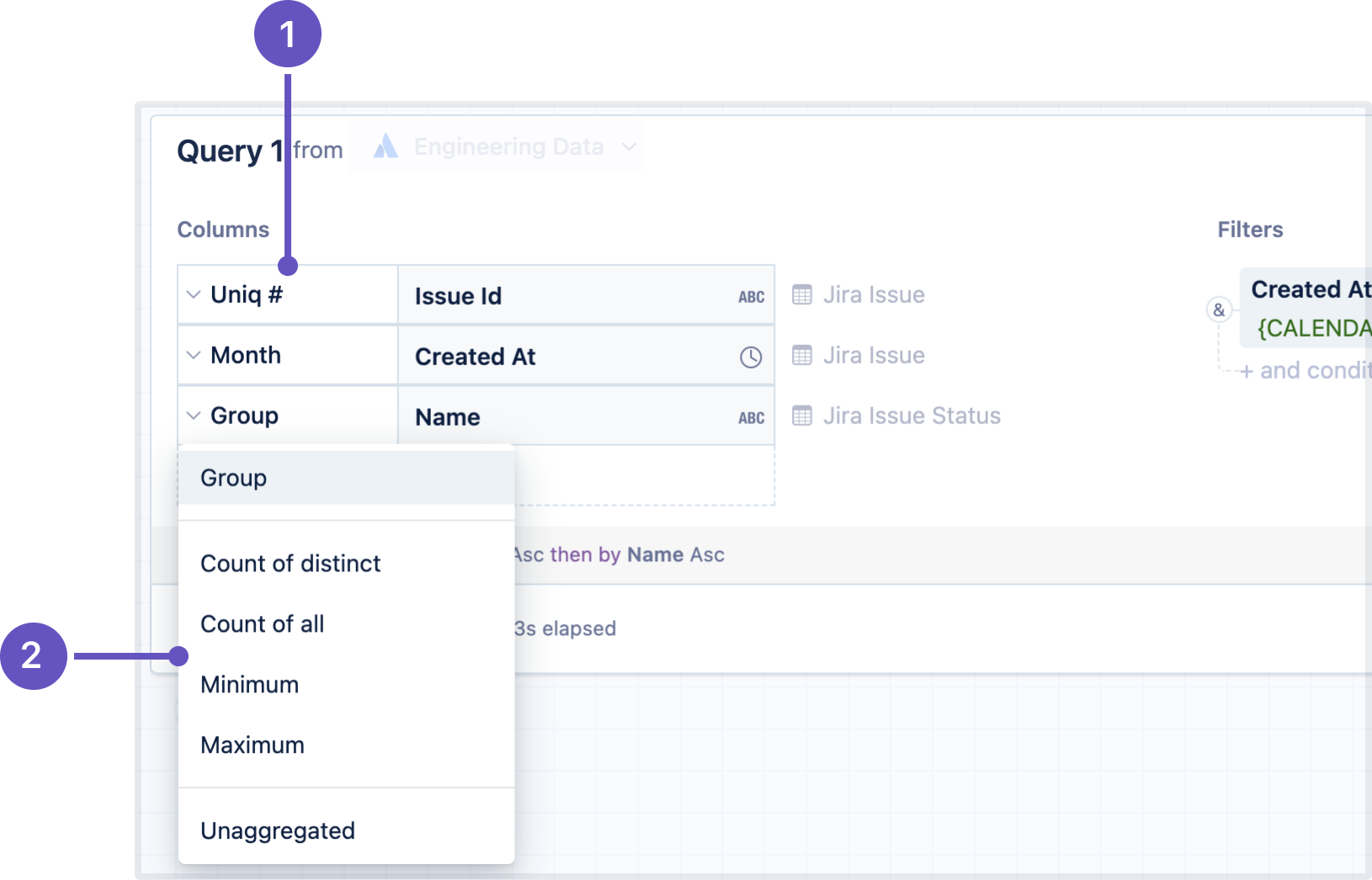 Add or remove columns | Atlassian Analytics | Atlassian Support