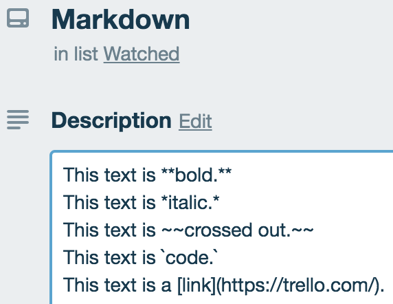How to format your text in Trello | Trello | Atlassian Support