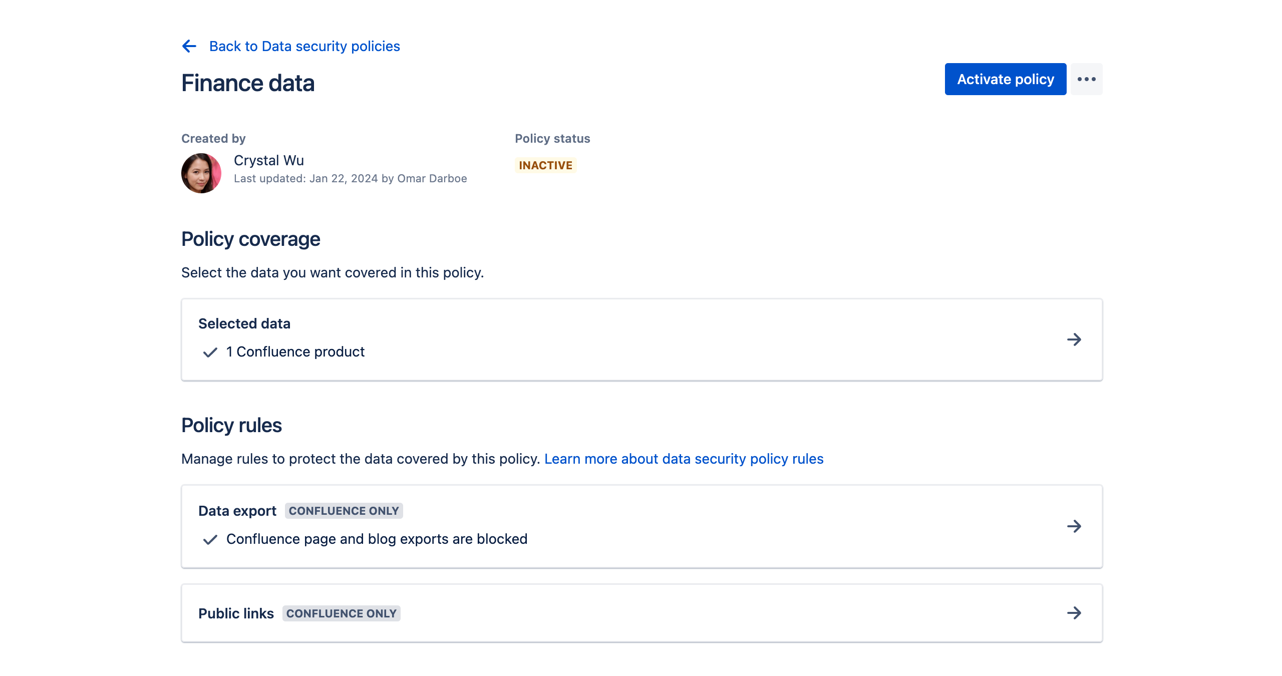 Create a data security policy | Atlassian Support