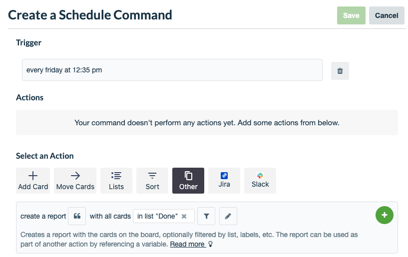 Creating reports with Butler | Trello | Atlassian Support
