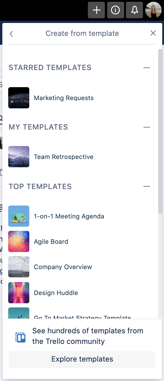 Creating template boards | Trello | Atlassian Support