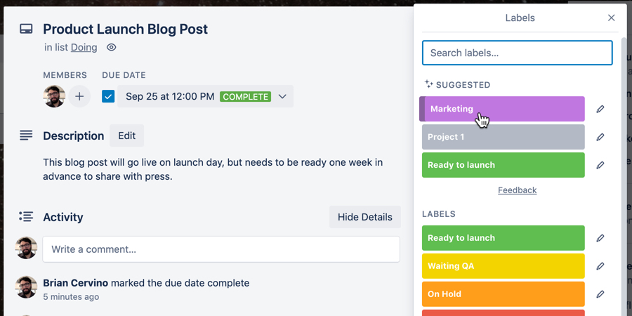 Suggested actions | Trello | Atlassian Support
