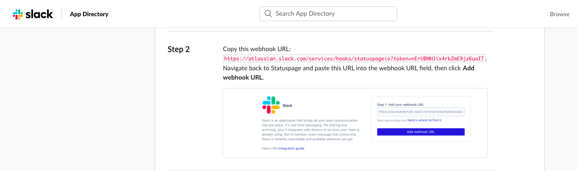 Set up a Slack integration | Statuspage | Atlassian Support