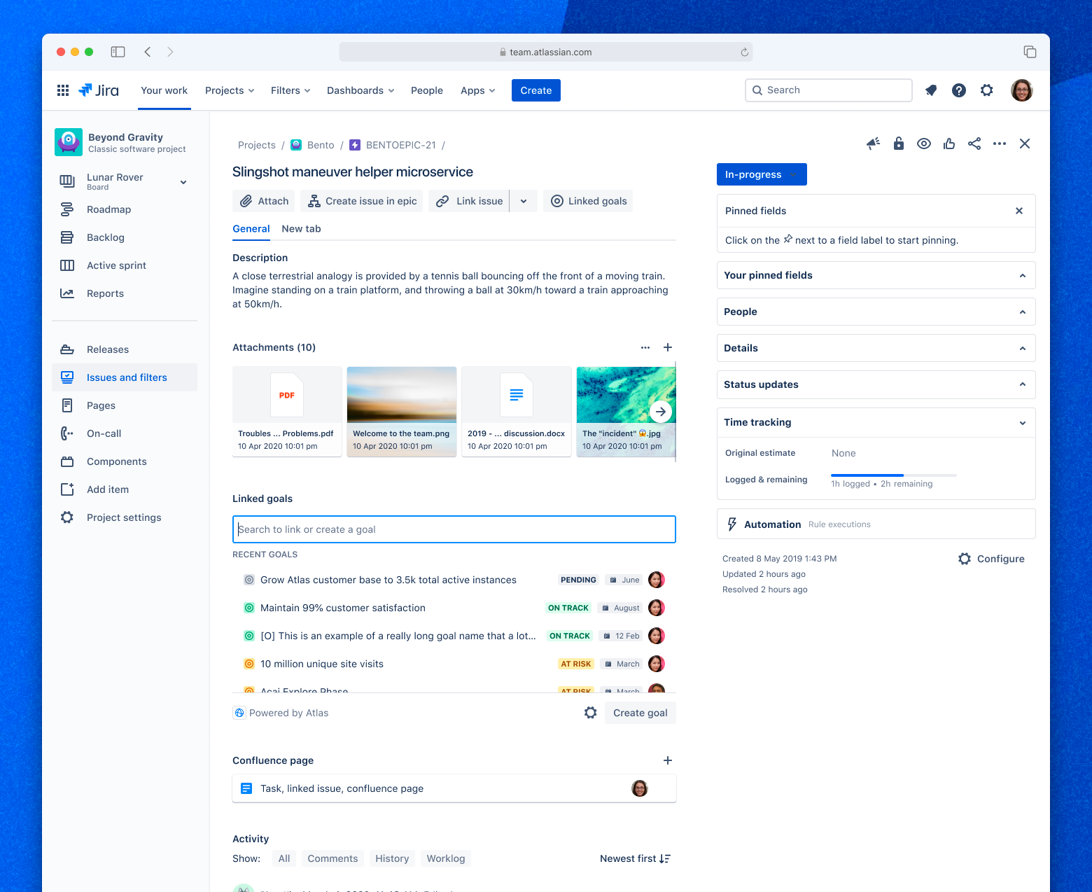 Link work in Jira to goals and projects in Atlassian Home | Jira Cloud | Atlassian Support