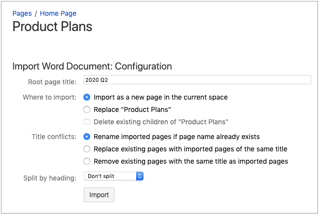 Import content into Confluence Cloud | Confluence Cloud | Atlassian Support
