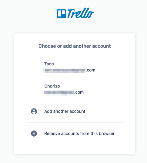 Switching between Trello accounts | Trello | Atlassian Support Switching between Trello accounts | Trello | Atlassian Support