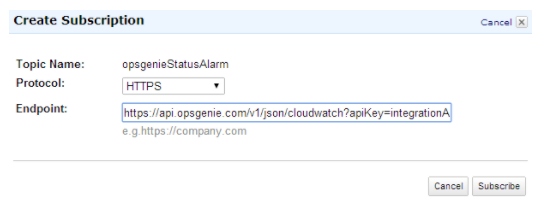 Integrate Opsgenie with Amazon CloudWatch | Opsgenie | Atlassian Support