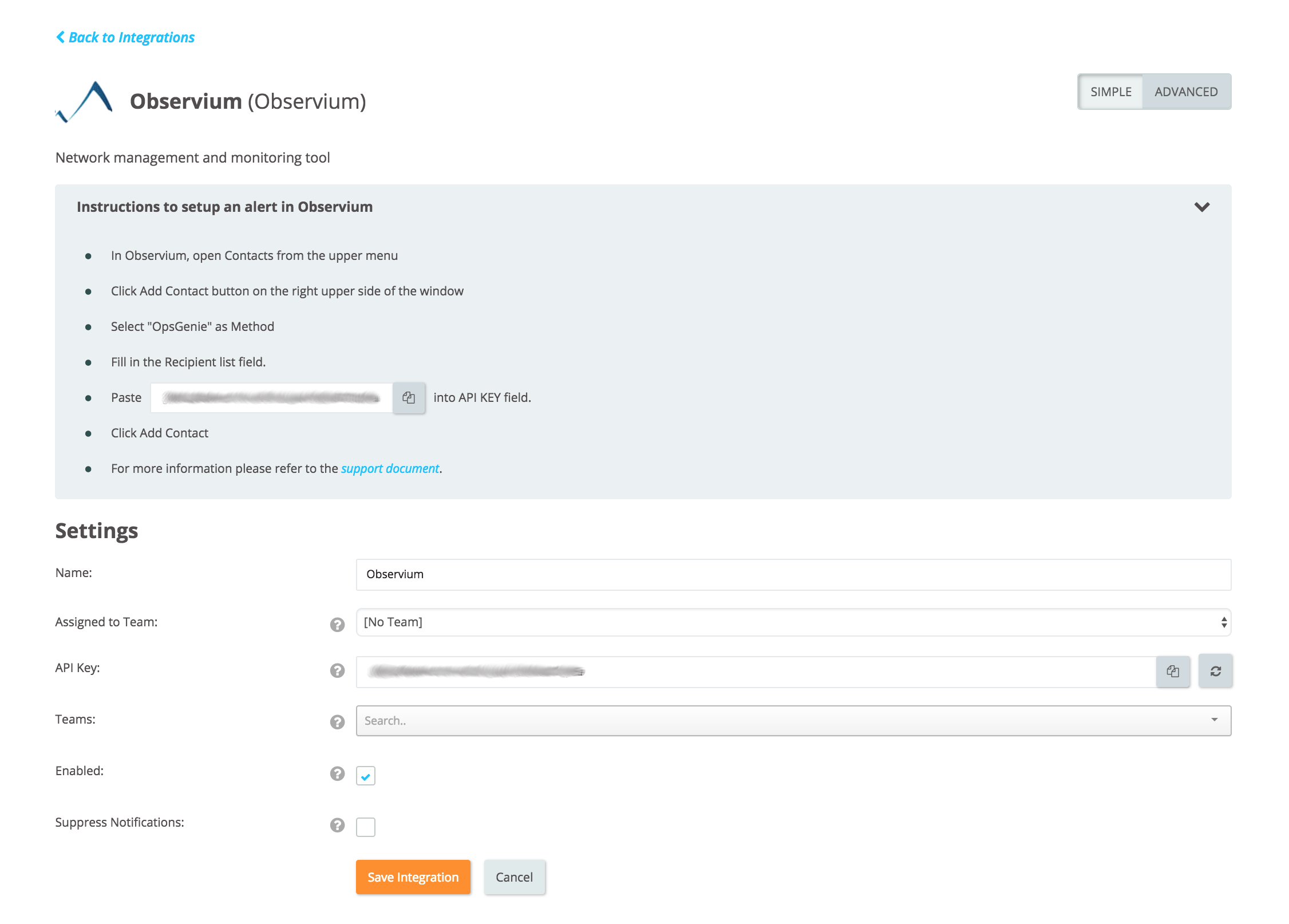 Opsgenie を Observium と統合する | Opsgenie | アトラシアン サポート