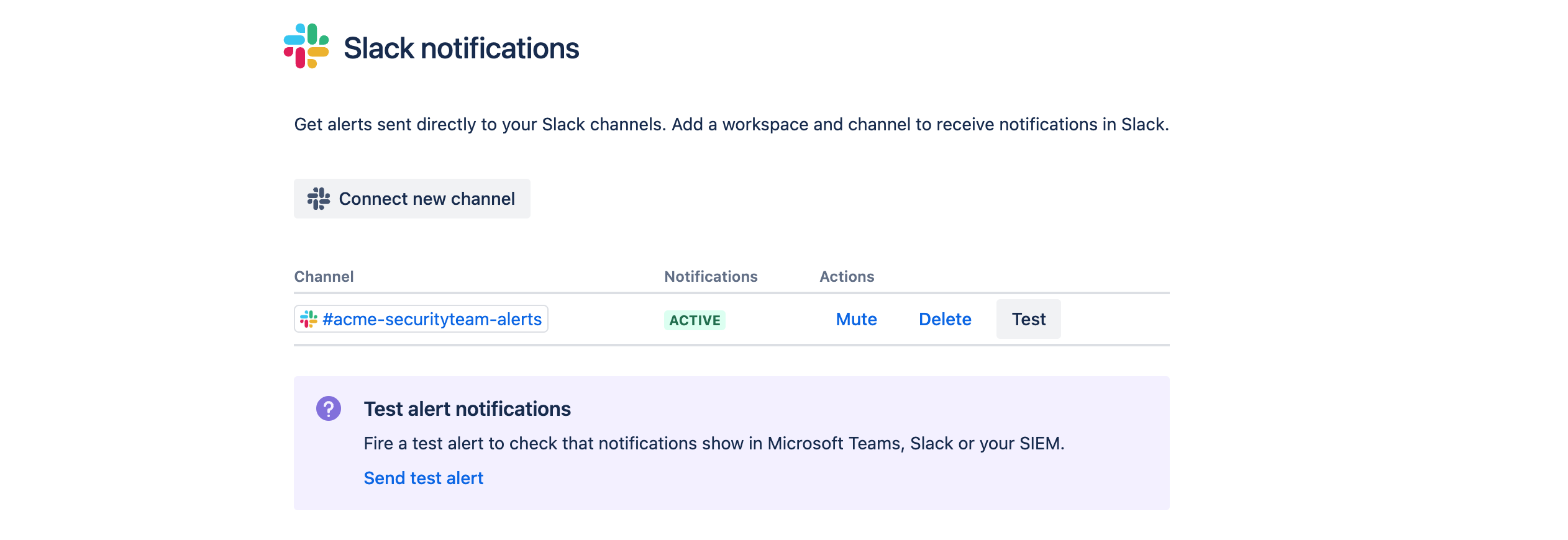 Send alerts to a SIEM, Slack, or other tools | Atlassian Support