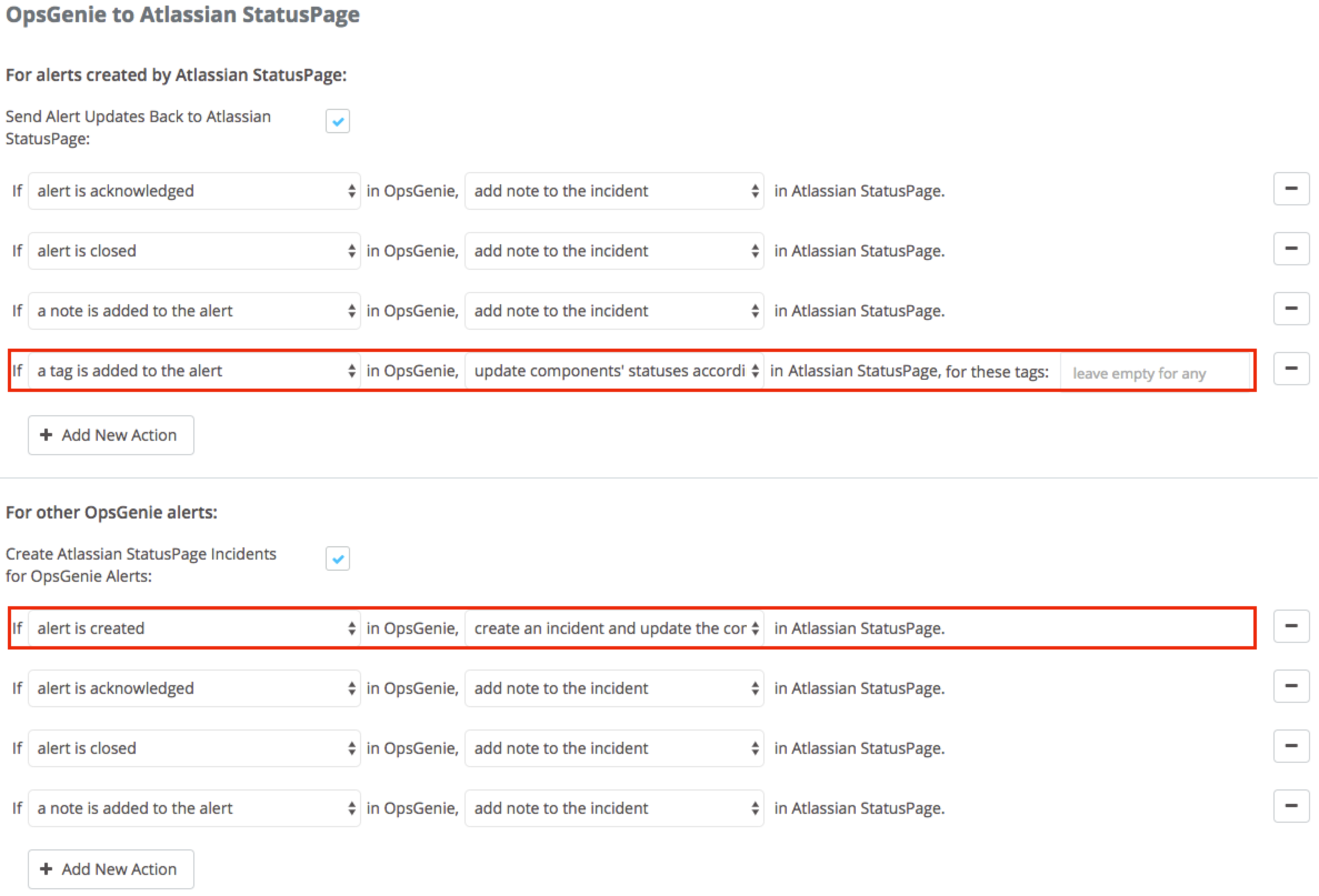 Integrate Opsgenie with Statuspage | Opsgenie | Atlassian Support