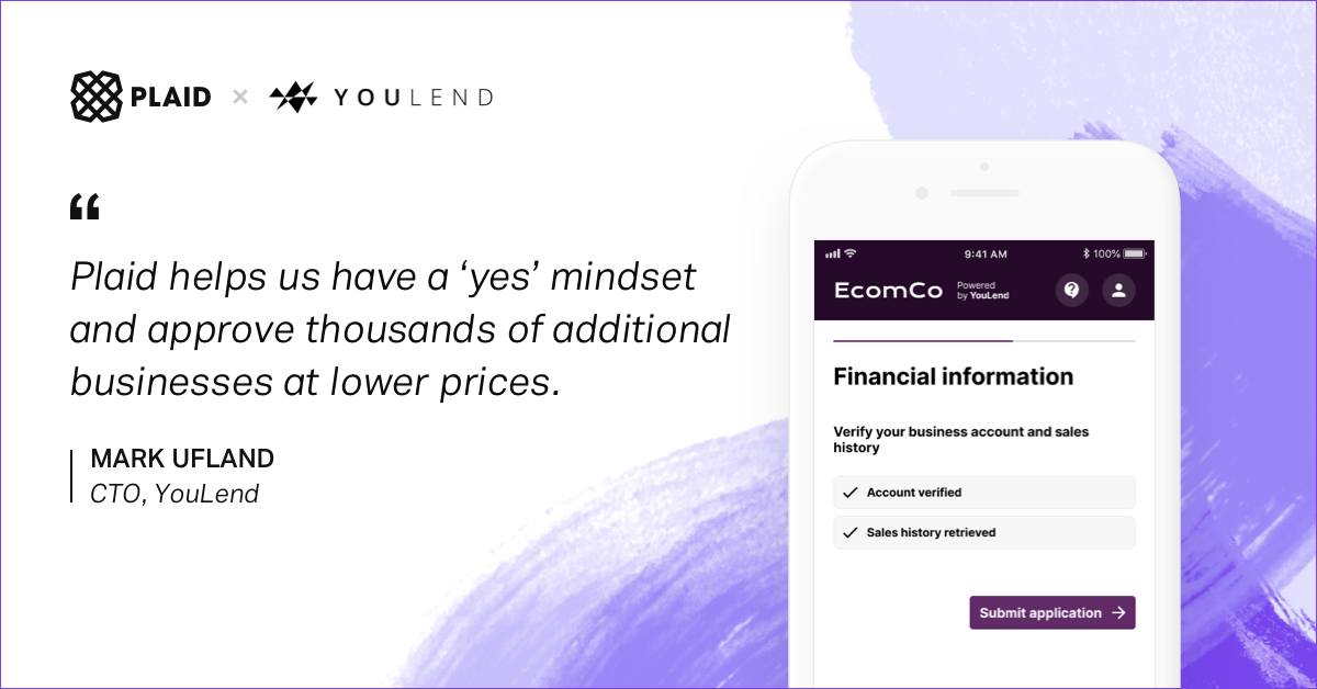 YouLend offers a tech-first approach to SME financing | Plaid YouLend offers a tech-first approach to SME financing | Plaid
