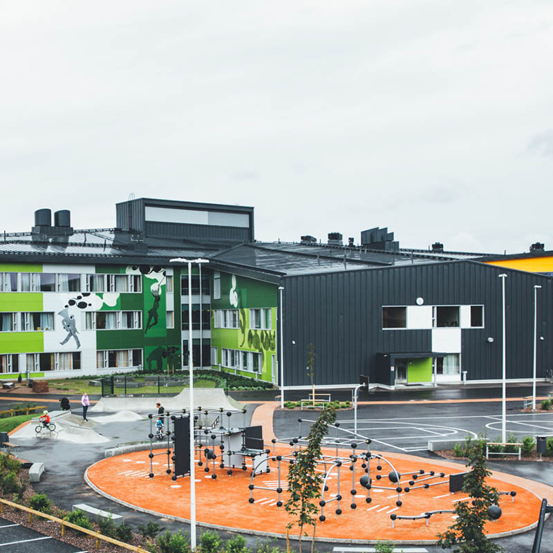 Educational center with sport park facilities for people of all ages ...